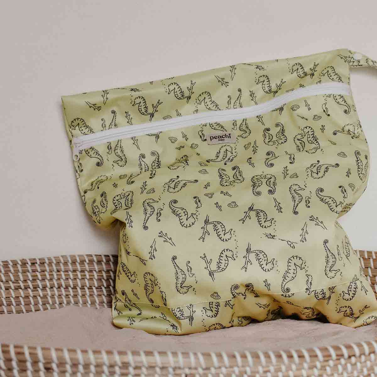 Nappy Wet Bag | Seahorse | Peachi Baby | Peachi Baby