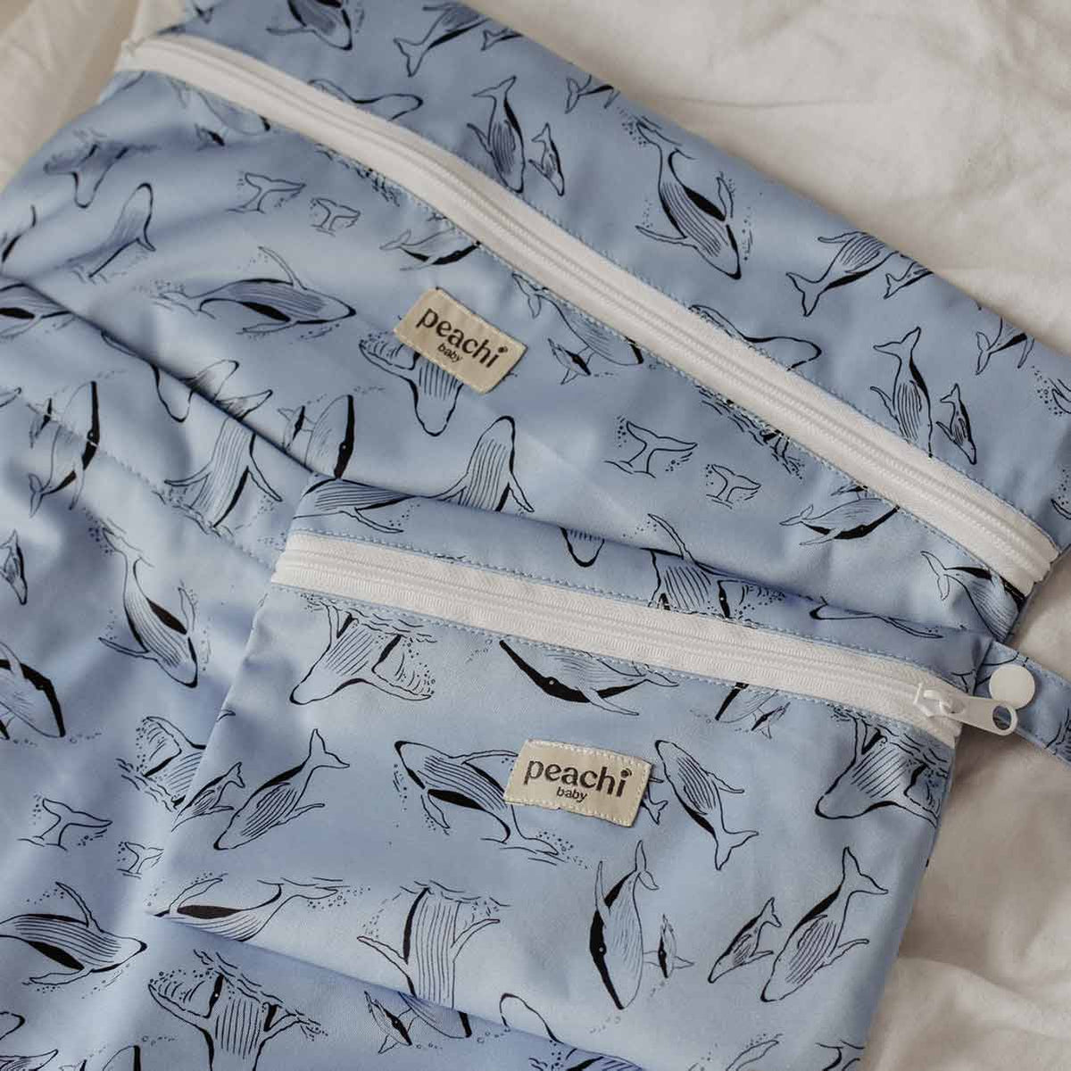 Nappy Wet Bag | Whale | Peachi Baby | Peachi Baby